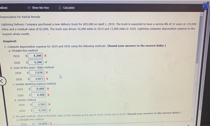 Solved 2019 $ 3,583 X 2020 $ 4,550 - For each method, what | Chegg.com