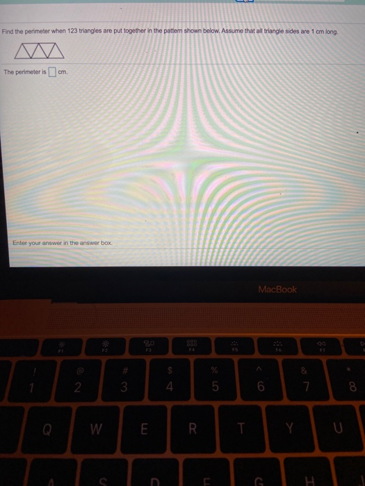 Solved Find the perimeter when 123 triangles are put | Chegg.com