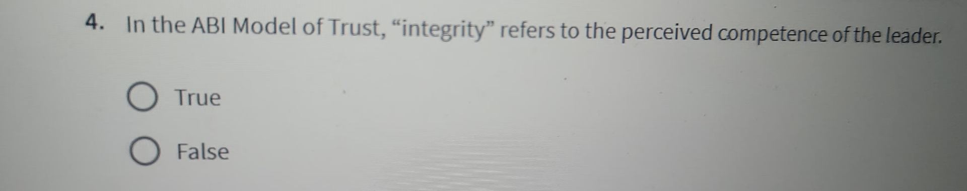Solved In the ABI Model of Trust, "integrity" refers to the | Chegg.com