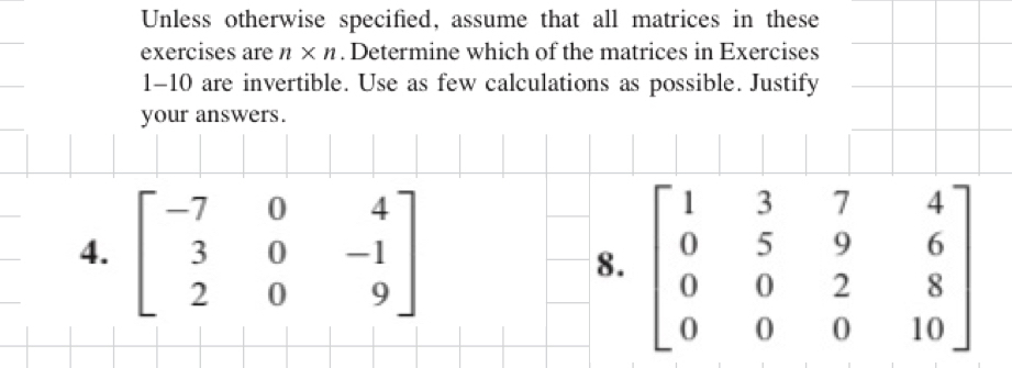 Solved Unless otherwise specified, assume that all matrices | Chegg.com