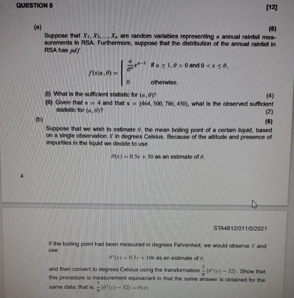 Solved QUESTION 1 [28] Let X1, X2, X3, ..., X, be the | Chegg.com