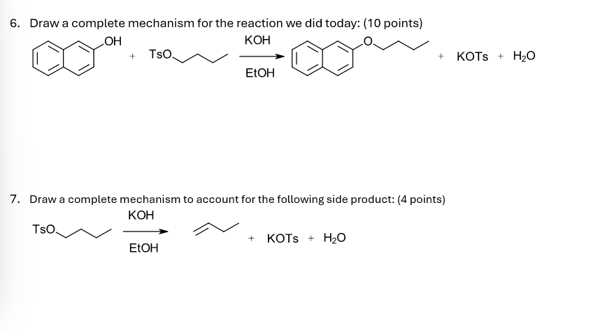 Solved 6. ﻿Draw a complete mechanism for the reaction we did | Chegg.com