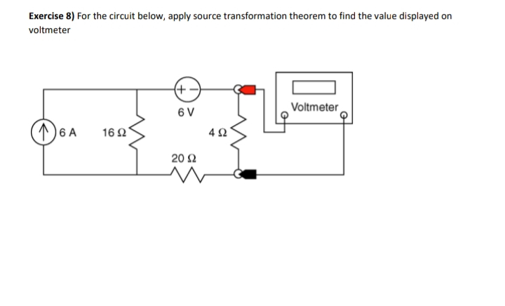Solved Exercise 8) ﻿For the circuit below, apply source | Chegg.com