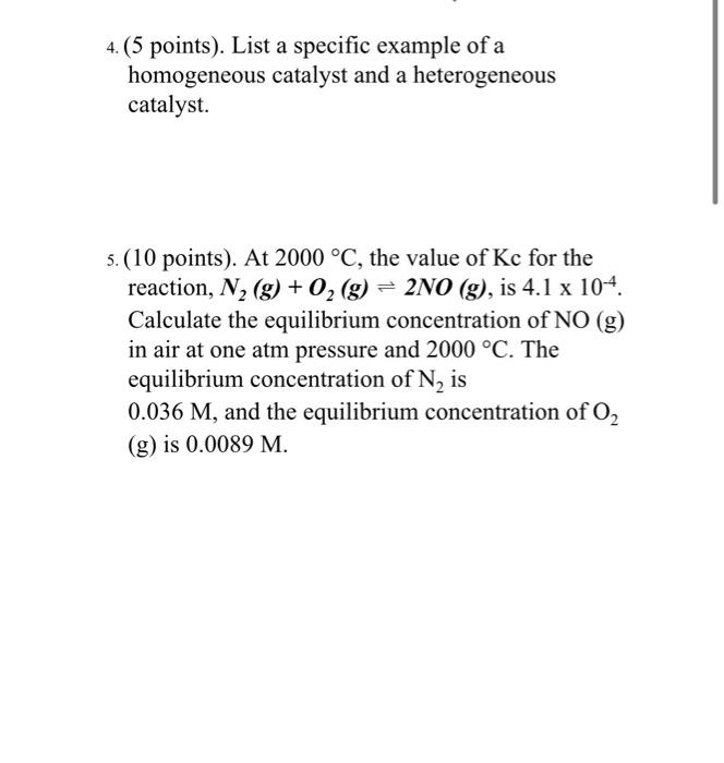 Solved 4. (5 points). List a specific example of a | Chegg.com