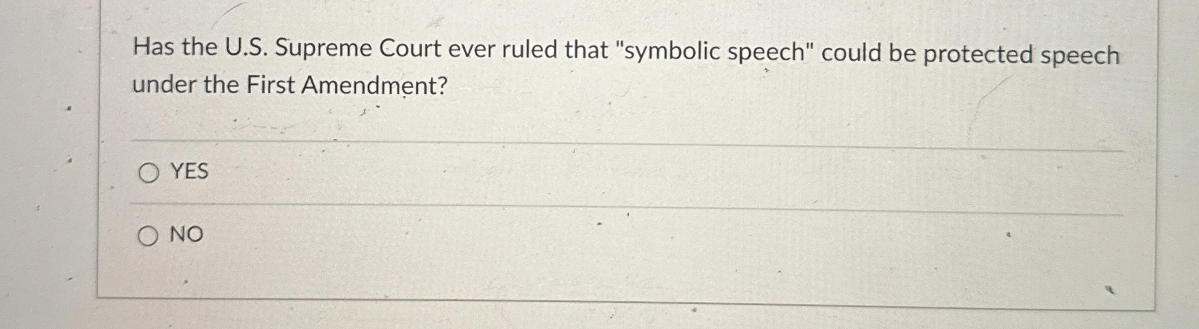 Solved Has the U.S. ﻿Supreme Court ever ruled that "symbolic | Chegg.com