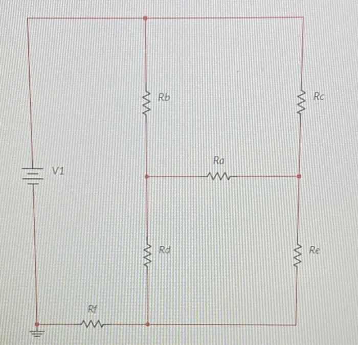 Solved Rb Rc & Rb V1 Ra W- Rd Re RE WW Please refer to | Chegg.com