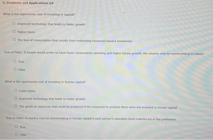 Solved 4. Problems and Applications Q4 What is the | Chegg.com