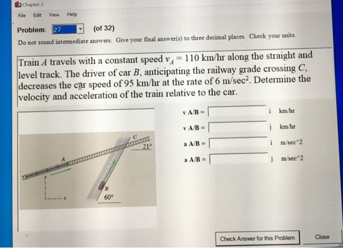 Solved Chapter 2 File Edit View Help Problem: 27 . (of 32) | Chegg.com