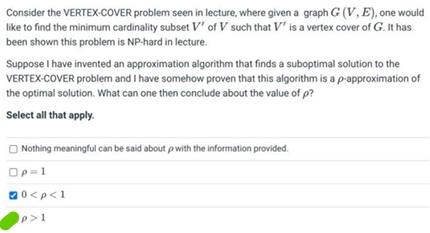 Solved Consider the VERTEX-COVER problem seen in lecture, | Chegg.com