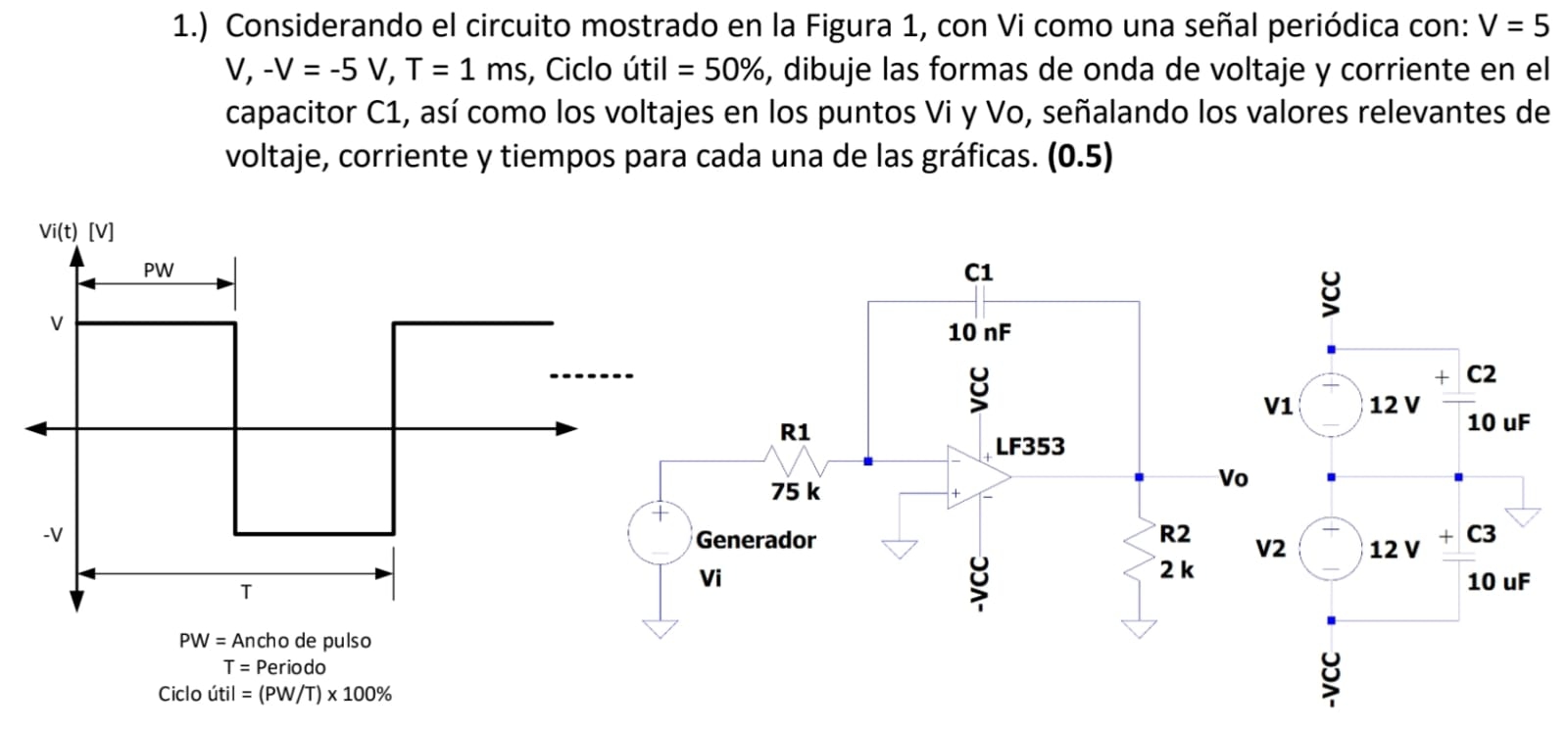1.) ﻿Considerando el circuito mostrado en la Figura | Chegg.com
