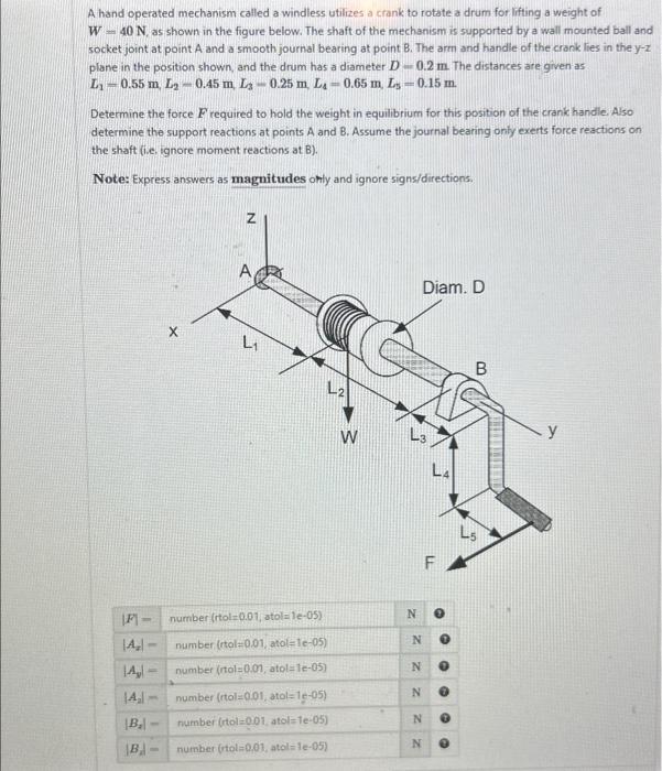 A hand operated mechanism called a windless utilizes | Chegg.com