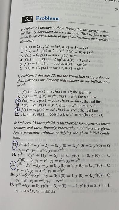Solved In Problems I through 6 , show directly that the | Chegg.com