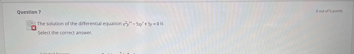 Solved The solution of the differential equation | Chegg.com