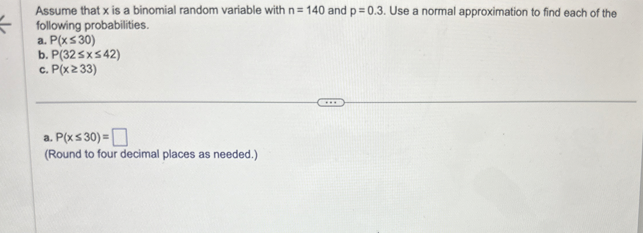 Solved Assume that x is a binomial random variable with | Chegg.com