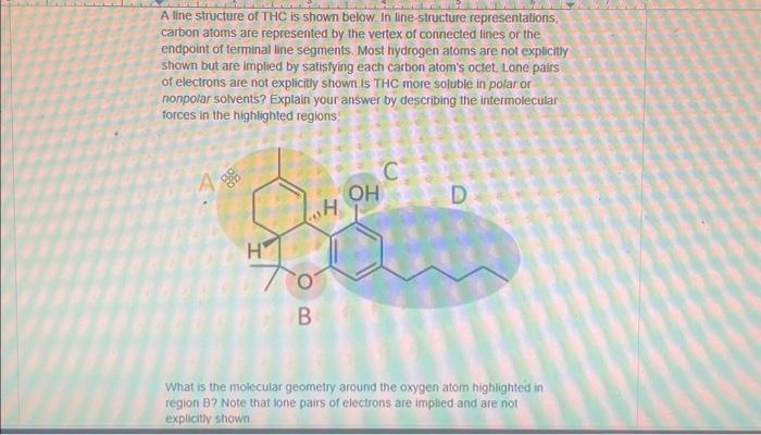 Solved A line structure of THC is shown below. In | Chegg.com