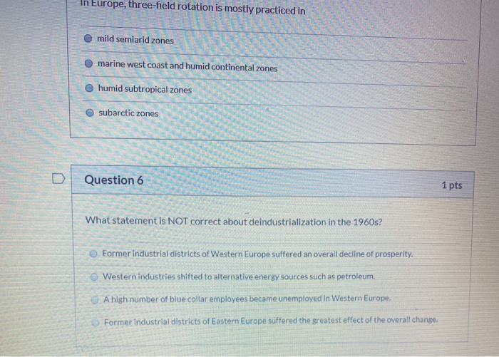 Solved In Europe, three-field rotation is mostly practiced | Chegg.com