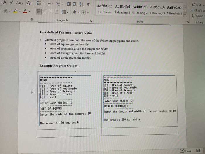 Solved Paragraph is Styles Predefined Function: ceilo, | Chegg.com