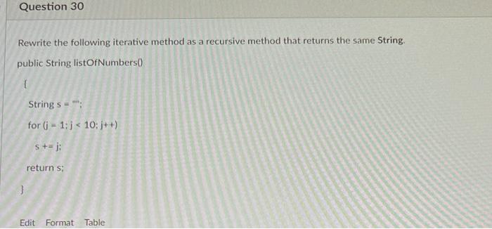 Solved Question 30 Rewrite The Following Iterative Method As 