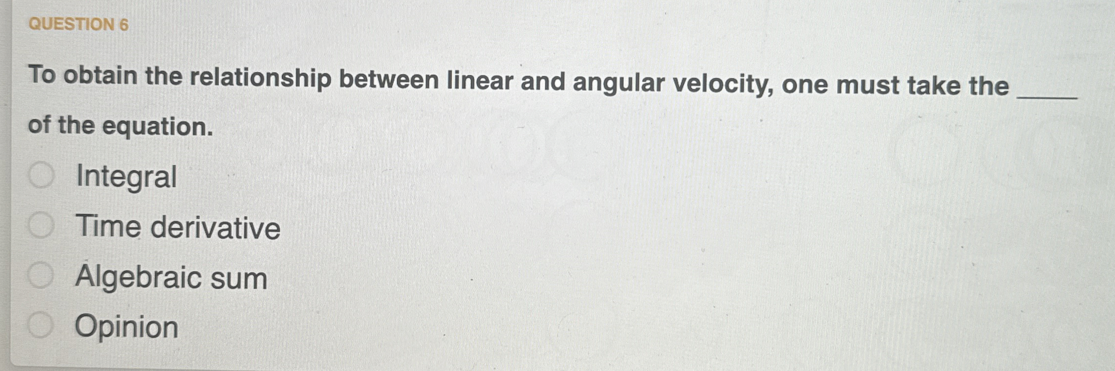High Quality SOLUTION QUESTION 6To obtain the relationship between linear | Chegg.com