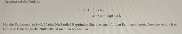 Solved The function is given x-x-exp(-x). Does the function | Chegg.com