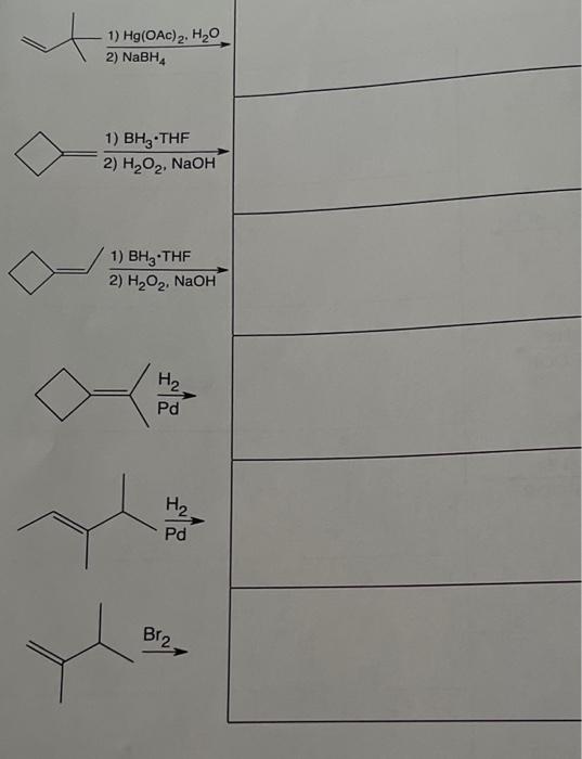 Solved 1. Predict the major product(s) for each of the | Chegg.com