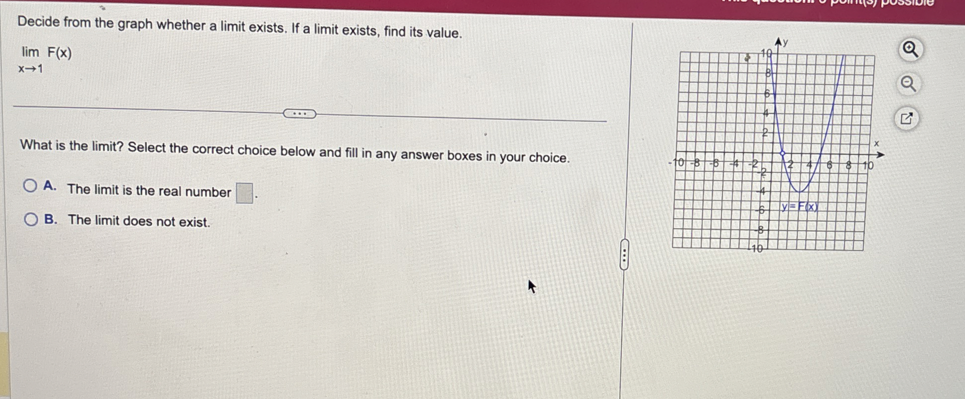 Solved Decide from the graph whether a limit exists. If a | Chegg.com