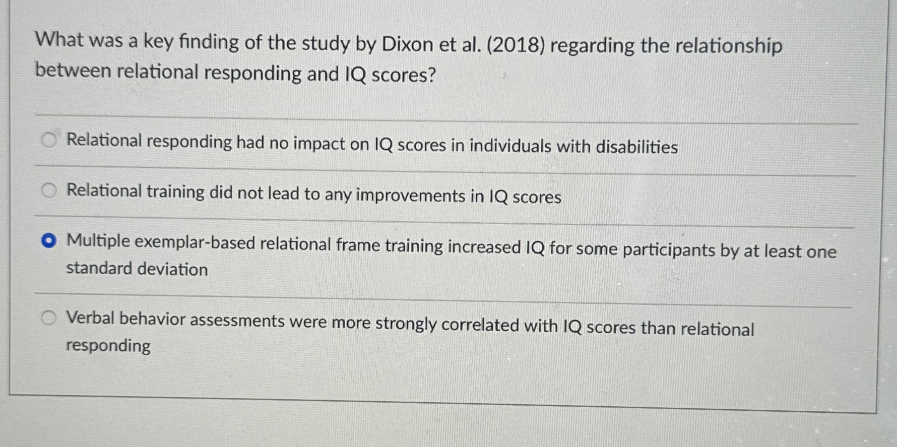 Solved What was a key finding of the study by Dixon et | Chegg.com