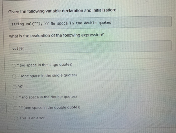 Solved What code below will declare and initialize a vector | Chegg.com