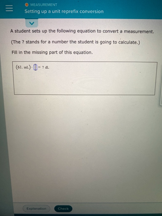 Solved MEASUREMENT Setting up a unit reprefix conversion A | Chegg.com
