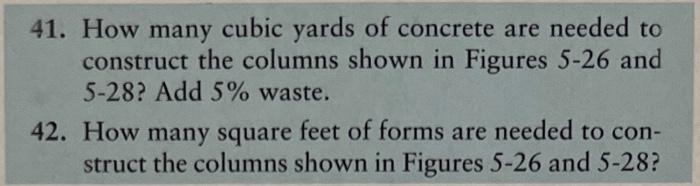 41. How many cubic yards of concrete are needed to | Chegg.com