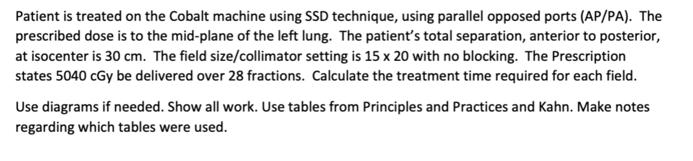 Solved Patient is treated on the Cobalt machine using SSD | Chegg.com