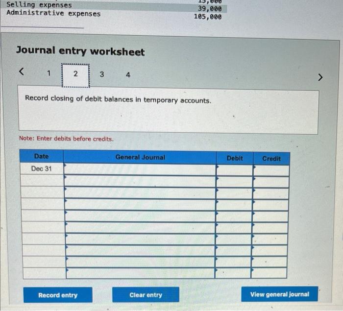 Solved Exercise 4-15 (Static) Preparing closing entries for | Chegg.com