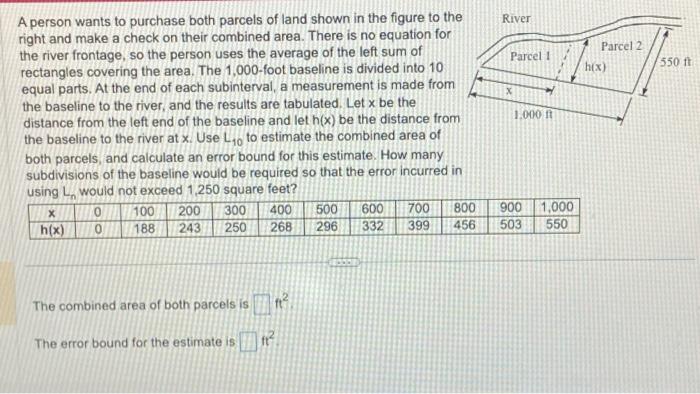 Solved A person wants to purchase both parcels of land shown | Chegg.com