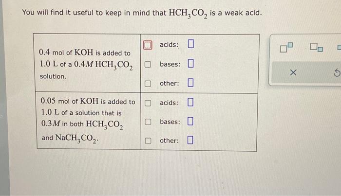 You will find it useful to keep in mind that HCH3CO2 | Chegg.com