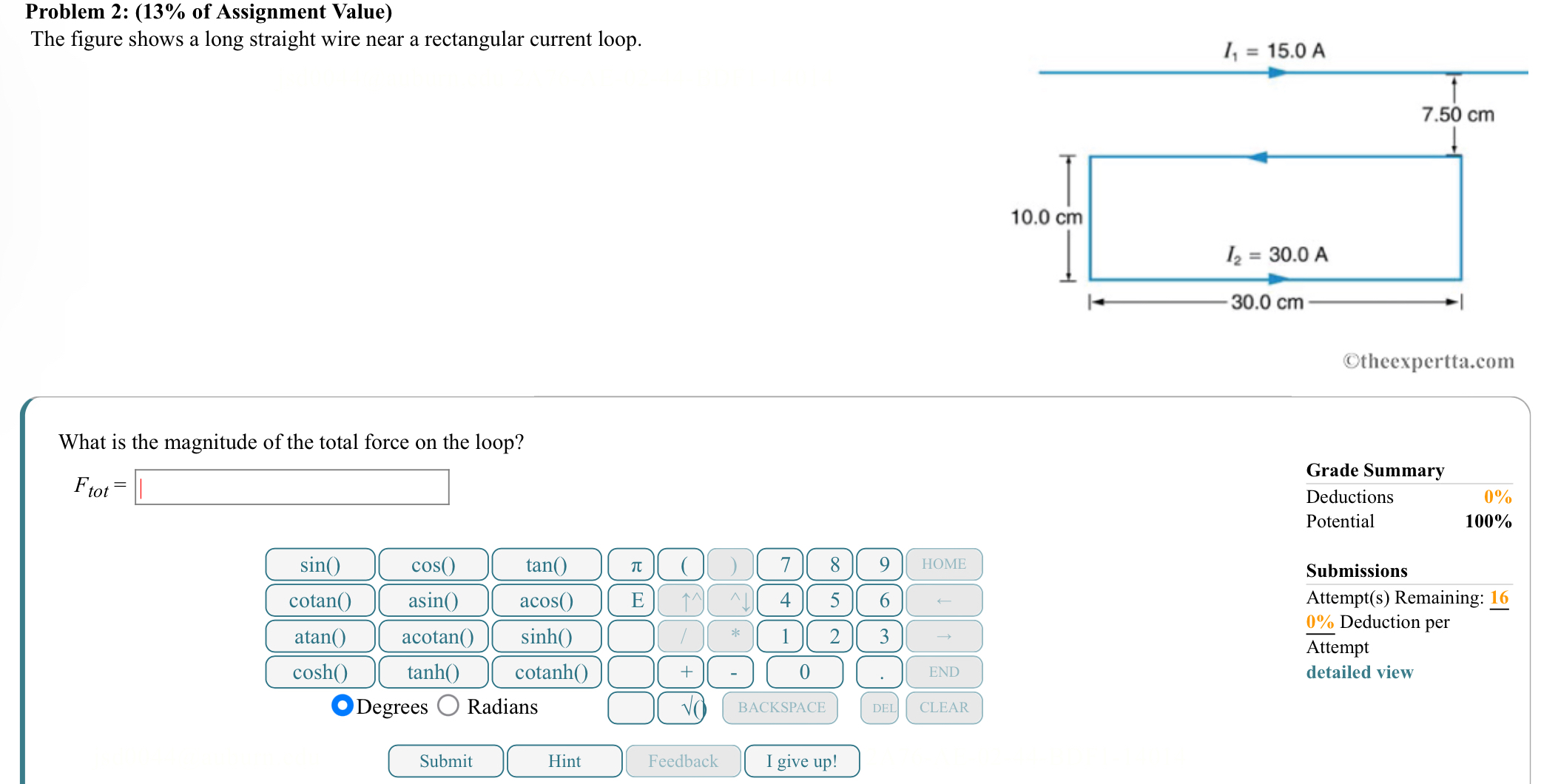 Solved Problem 2: (13% ﻿of Assignment Value)The figure shows | Chegg.com