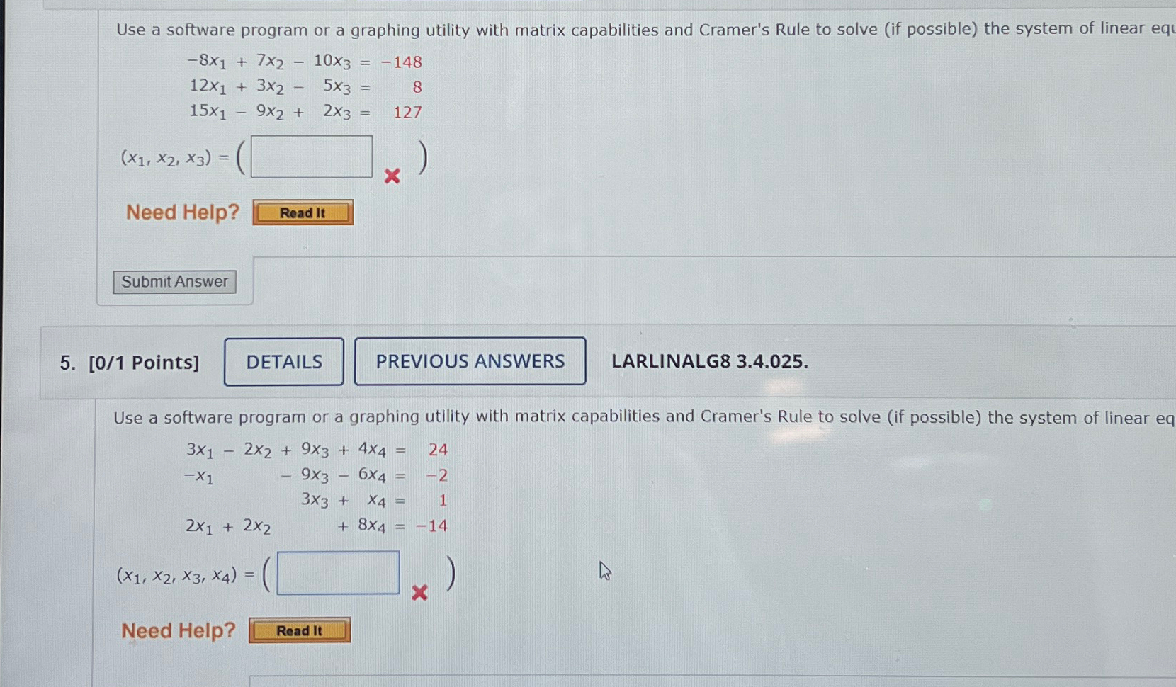 Solved Use a software program or a graphing utility with | Chegg.com