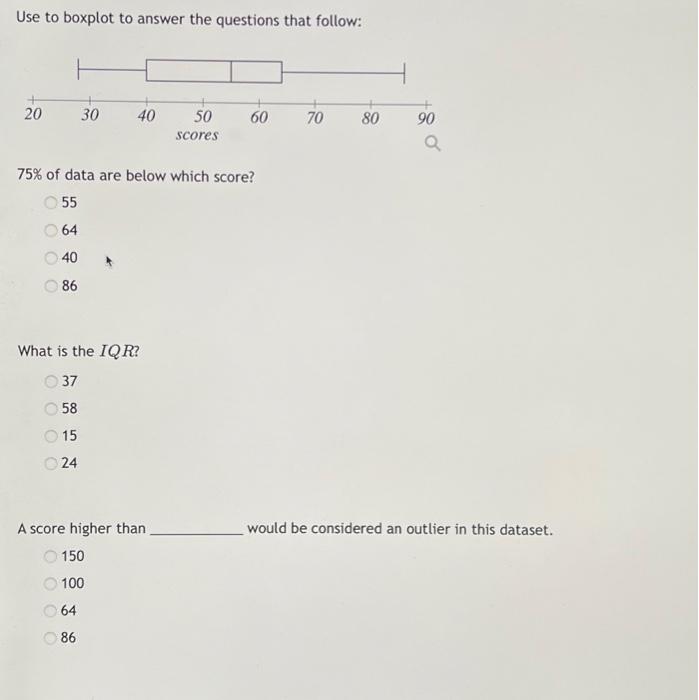 Solved Use to boxplot to answer the questions that follow: H | Chegg.com