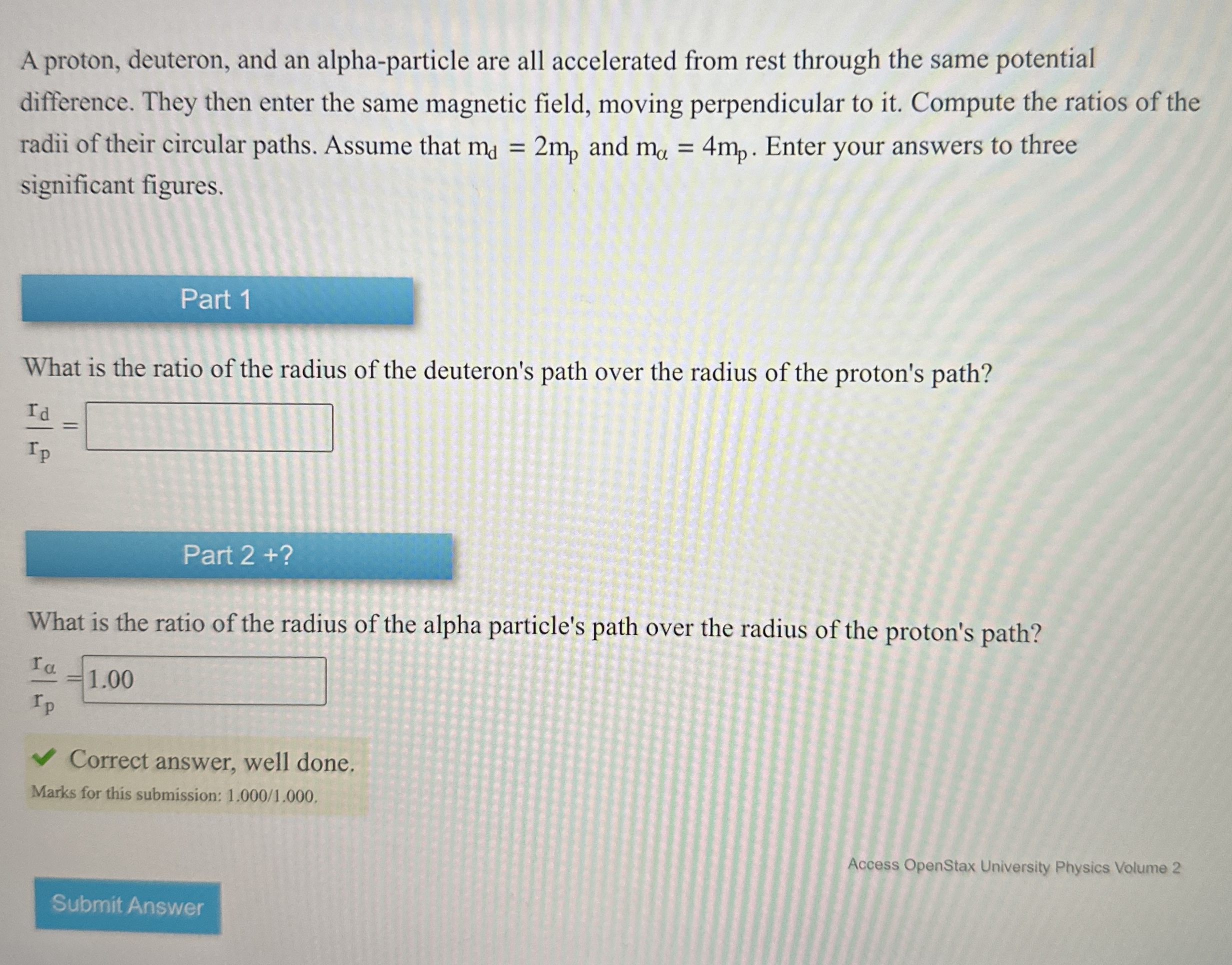 Solved A proton, deuteron, and an alpha-particle are all | Chegg.com