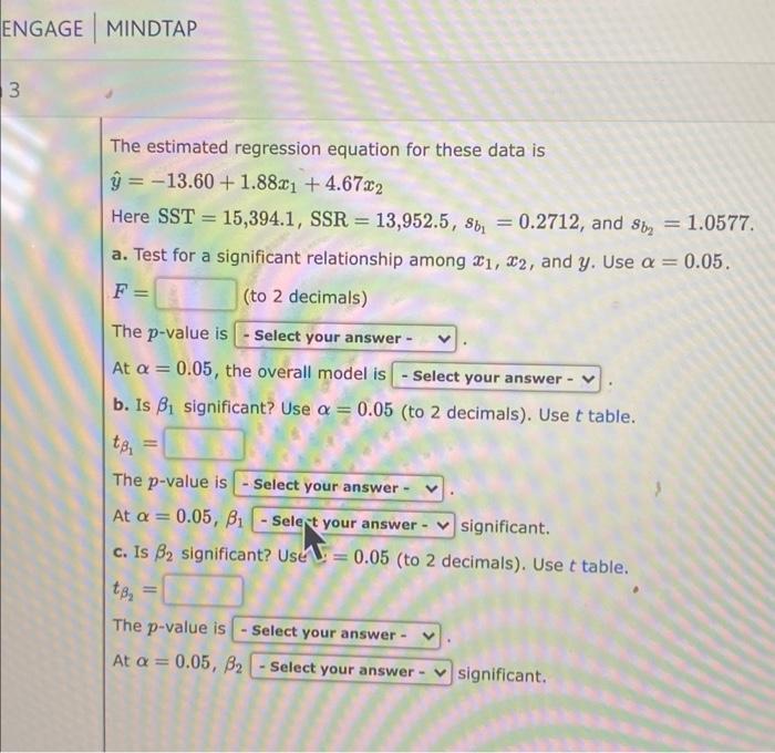 Solved onsider the following data for a dependent variable y | Chegg.com