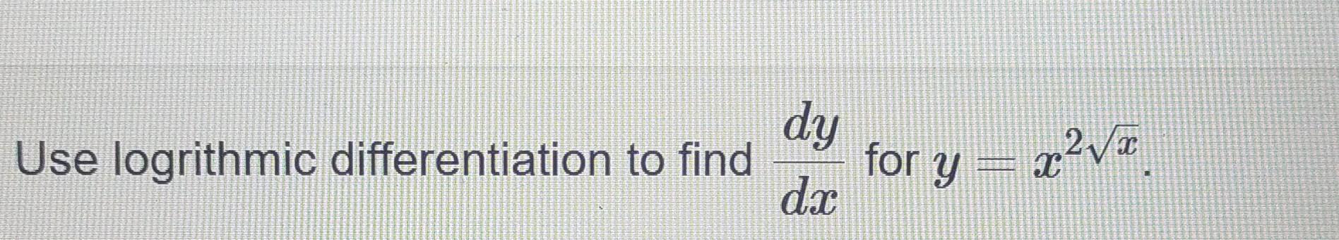 Solved Find f′(x) for f(x)=4x⋅log4(6x)Use logrithmic | Chegg.com