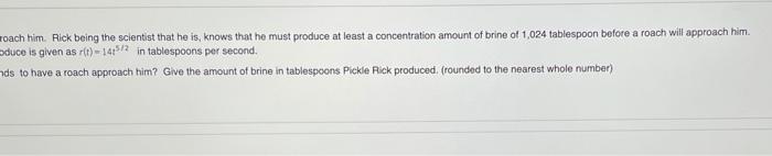 Solved QUESTIONS Pickle Rick creates a brine, so the roach | Chegg.com