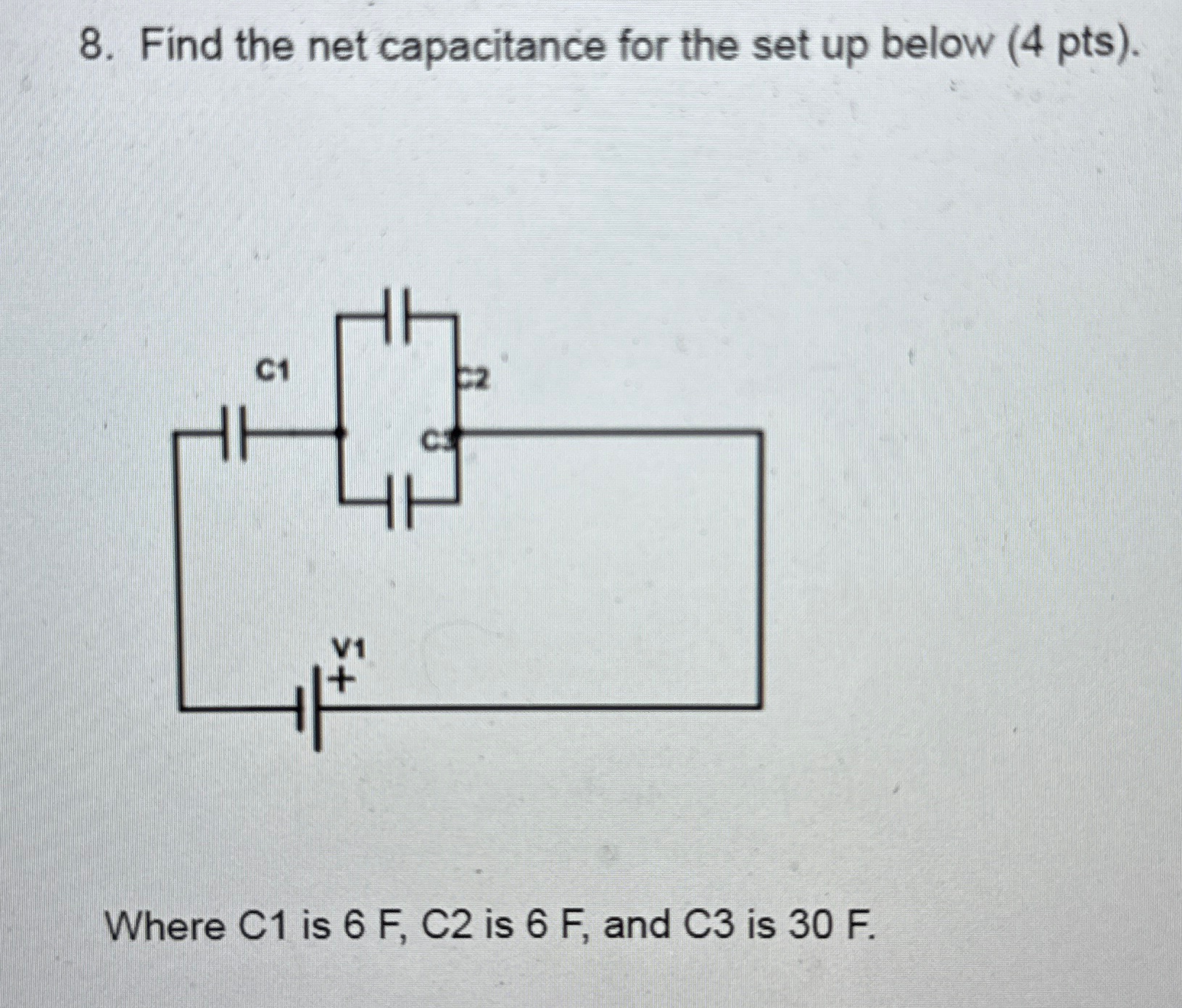 Solved Find the net capacitance for the set up below.Where | Chegg.com