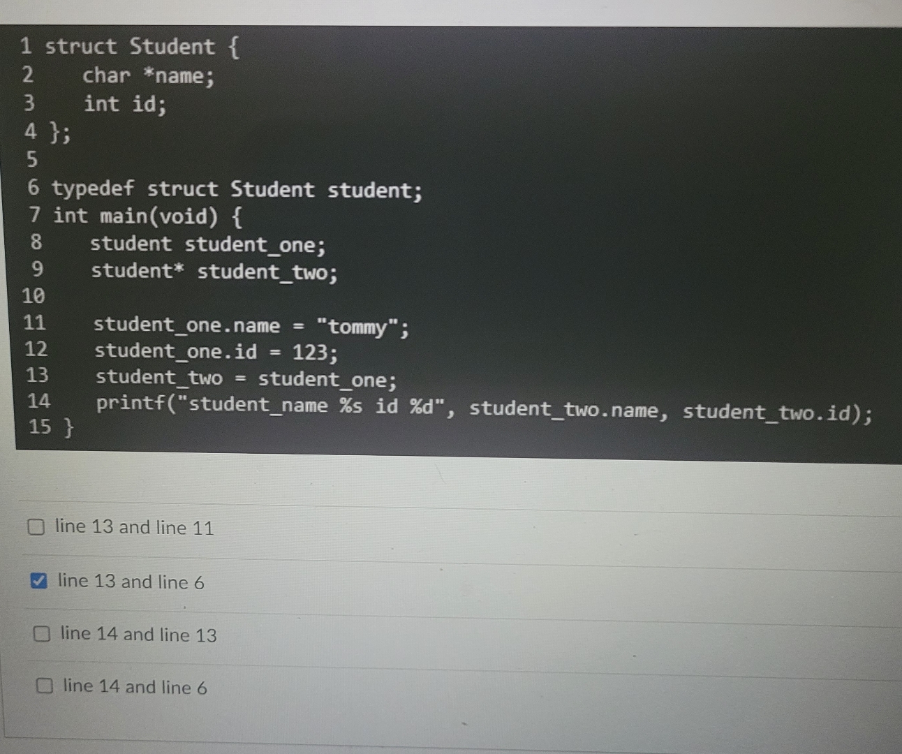 Solved line 13 ﻿and line 11line 13 ﻿and line 6line 14 ﻿and | Chegg.com