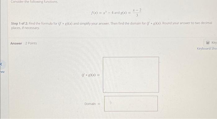 Solved Consider the following functions x-2 F(x) = x - 4 and | Chegg.com