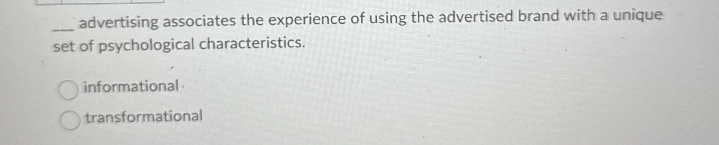 Solved advertising associates the experience of using the | Chegg.com