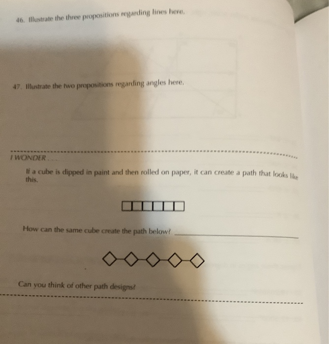 Solved 46. Illustrate the three propositions regarding lines | Chegg.com