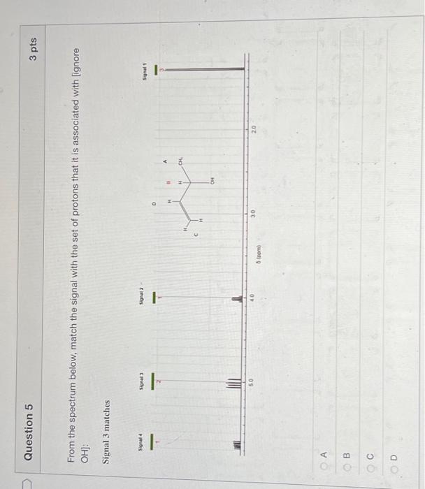 Solved Choose the correct splitting pattern of the protons | Chegg.com