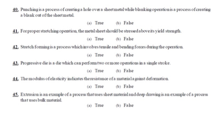 Solved 29. The cutting force in punching & blanking | Chegg.com