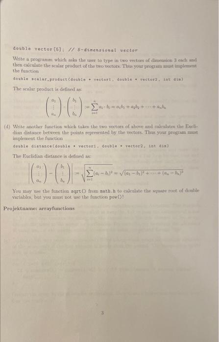 Solved Exercise 2 (functions with array arguments) In C | Chegg.com