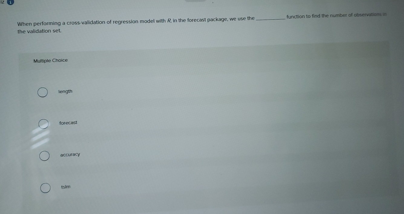 Solved When performing a cross-validation of regression | Chegg.com
